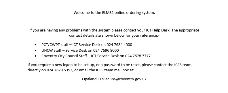 Elms2 Online Access Module
